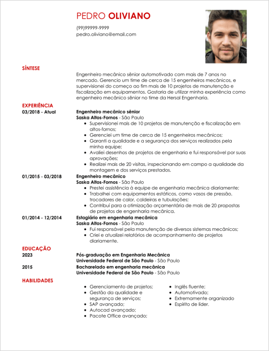 Gerador de currículo: currículo online para baixar